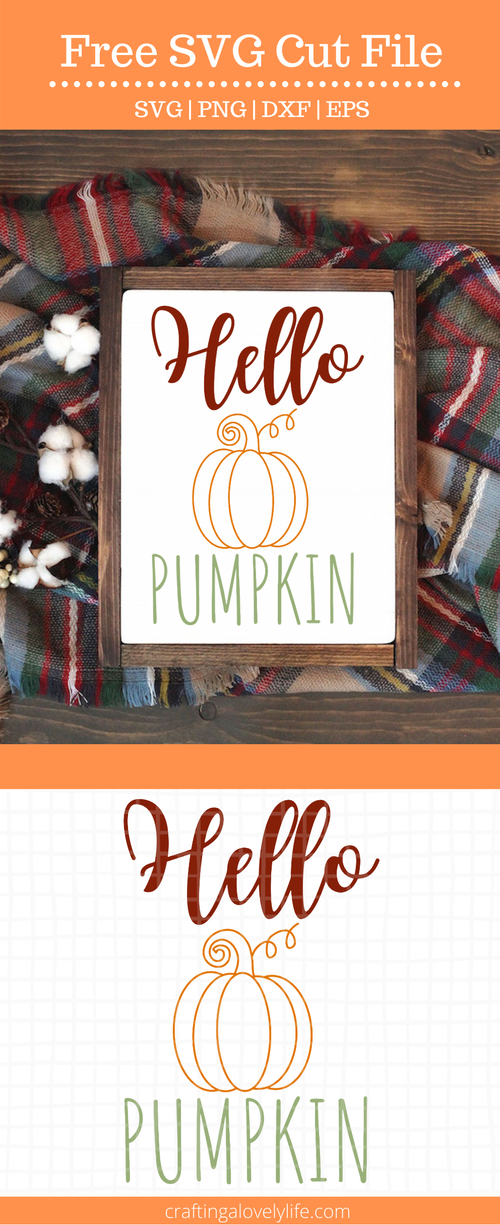 Hello Pumpkin Free SVG Cut File