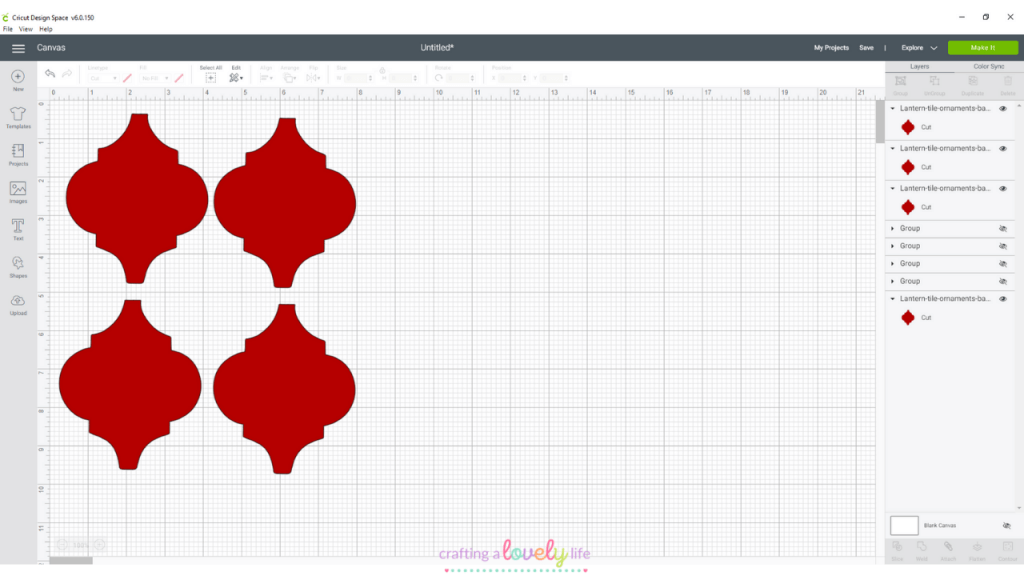 DIY Lantern Tile Ornaments