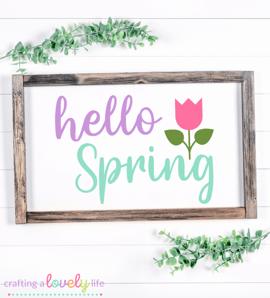 Hello Spring Tulip Free SVG Cut File