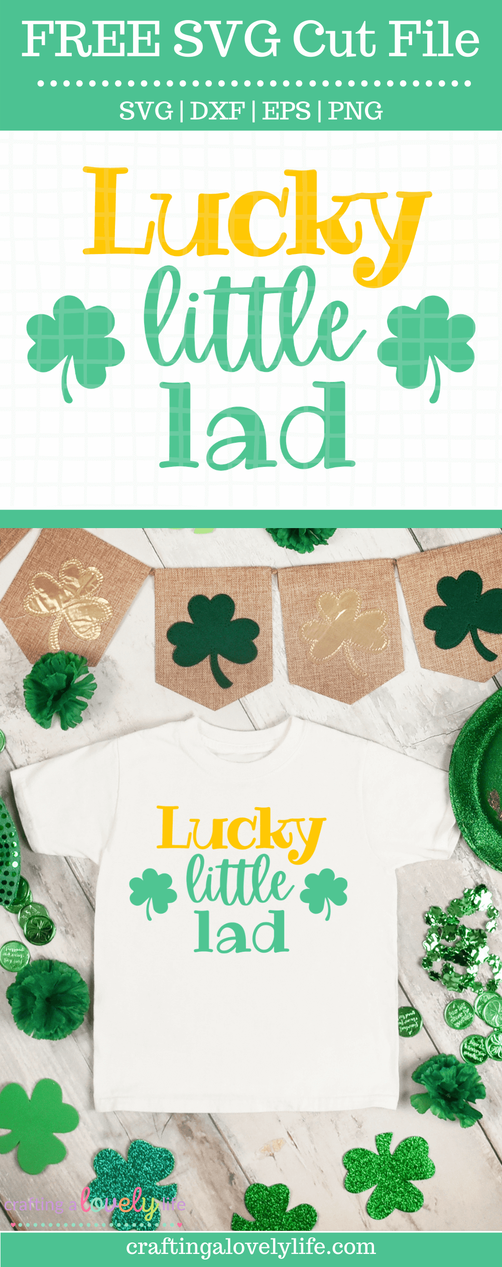 Lucky Little Lad Free St. Patrick's Day SVG Cut Files