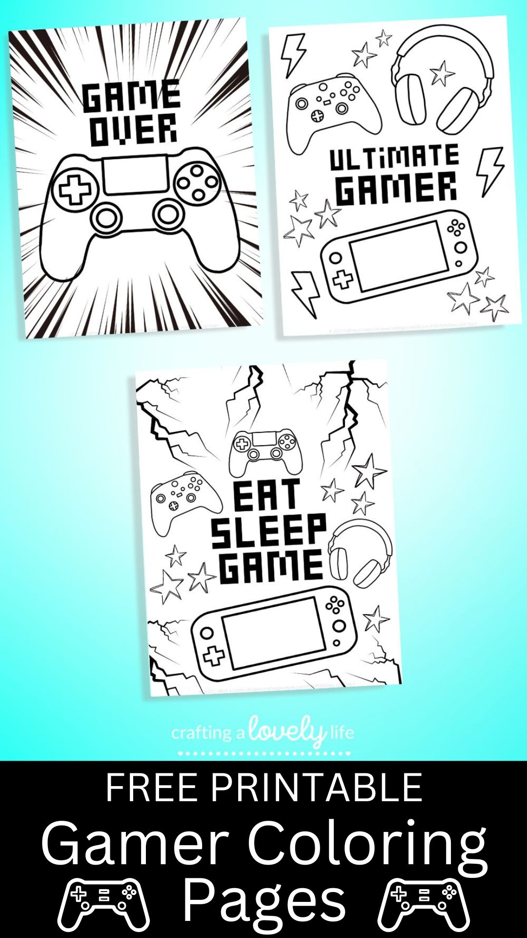 Free Printable Gamer Coloring Pages