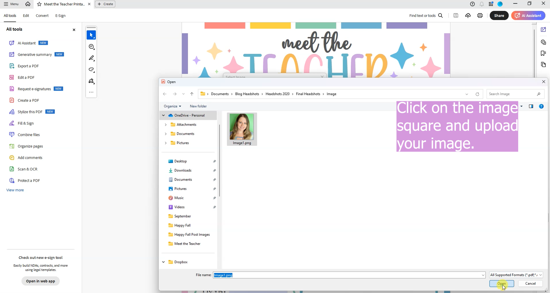 Free Editable Meet the Teacher Printable