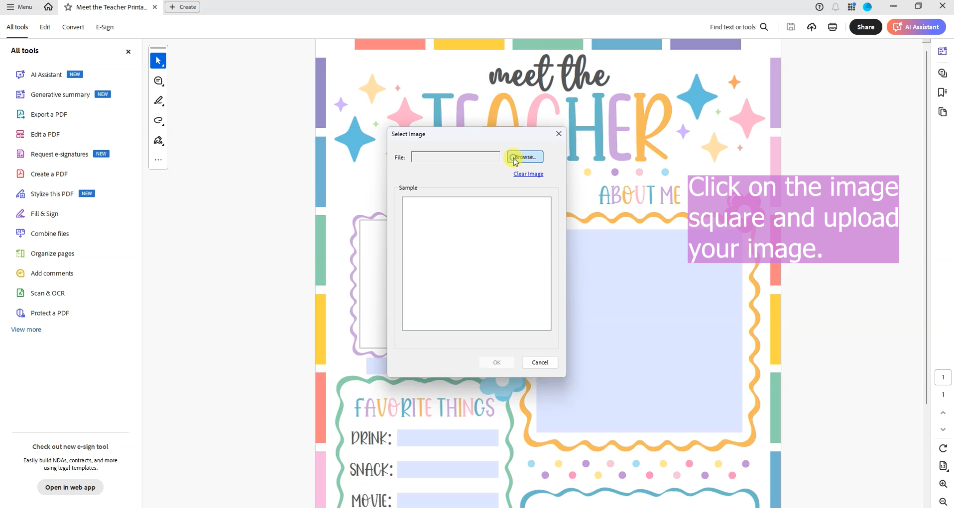 Free Editable Meet the Teacher Printable