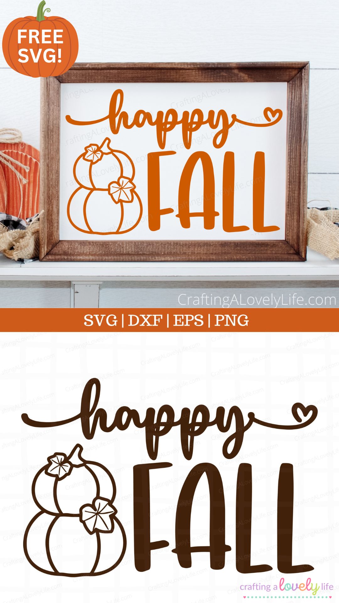 Free Happy Fall SVG Cut File